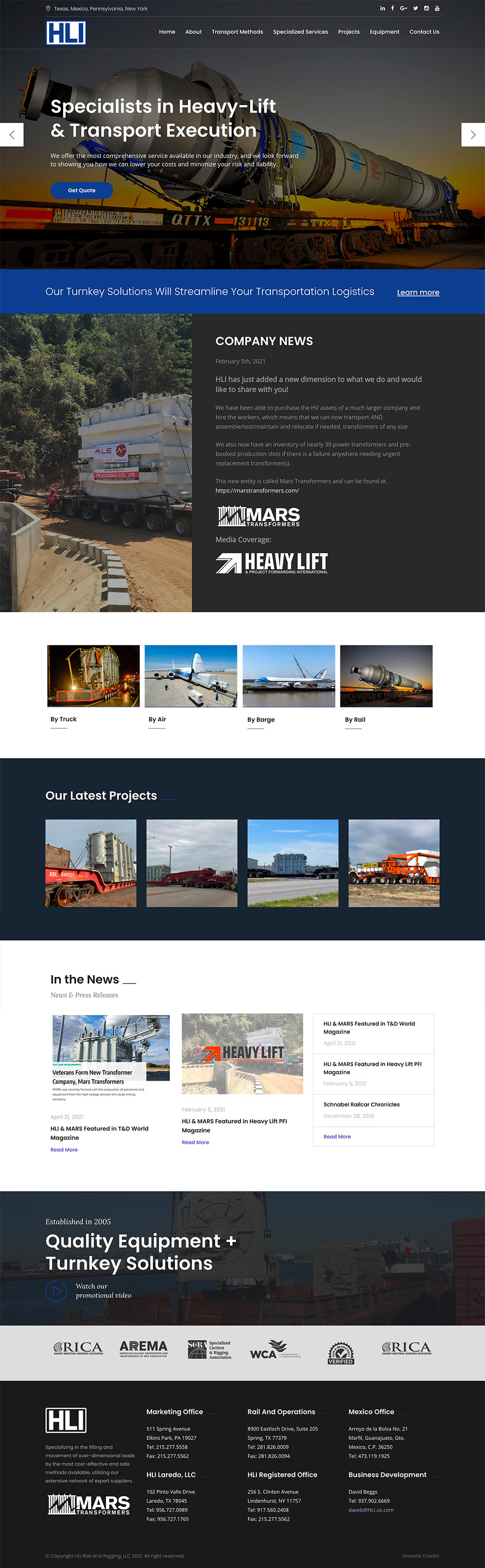 Logistics Web Design USA | Transportation Website Design