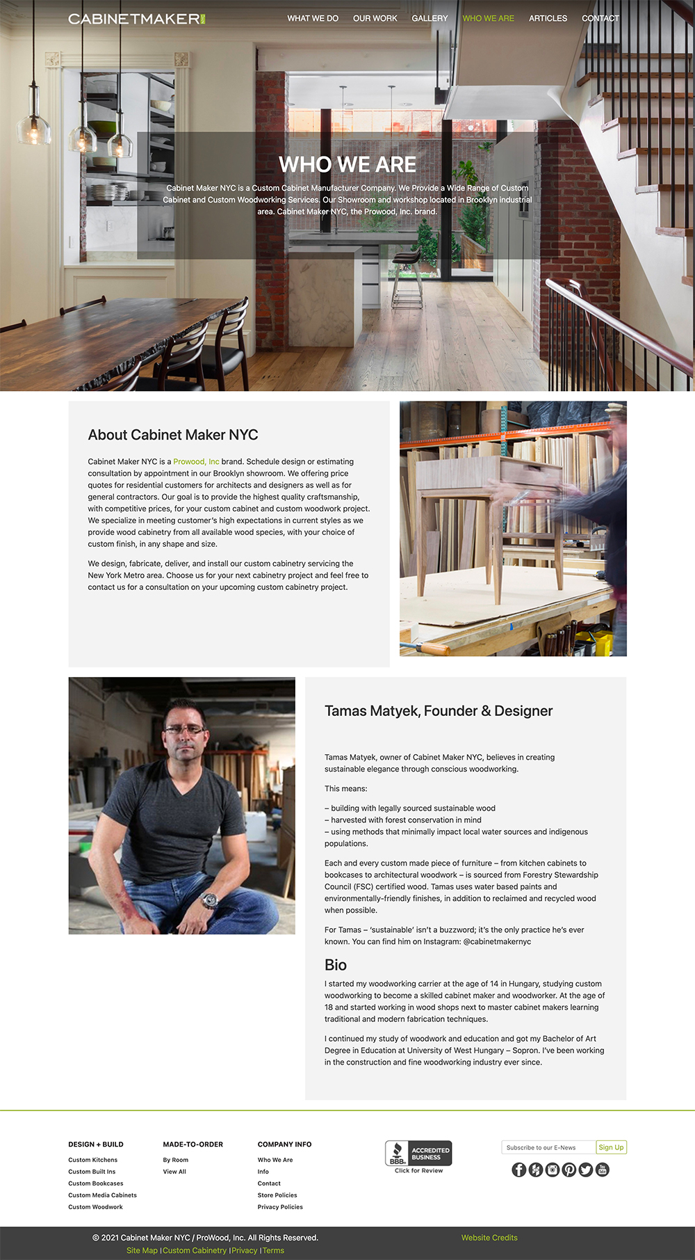 Woodworking Web Design | Carpenter Website Design