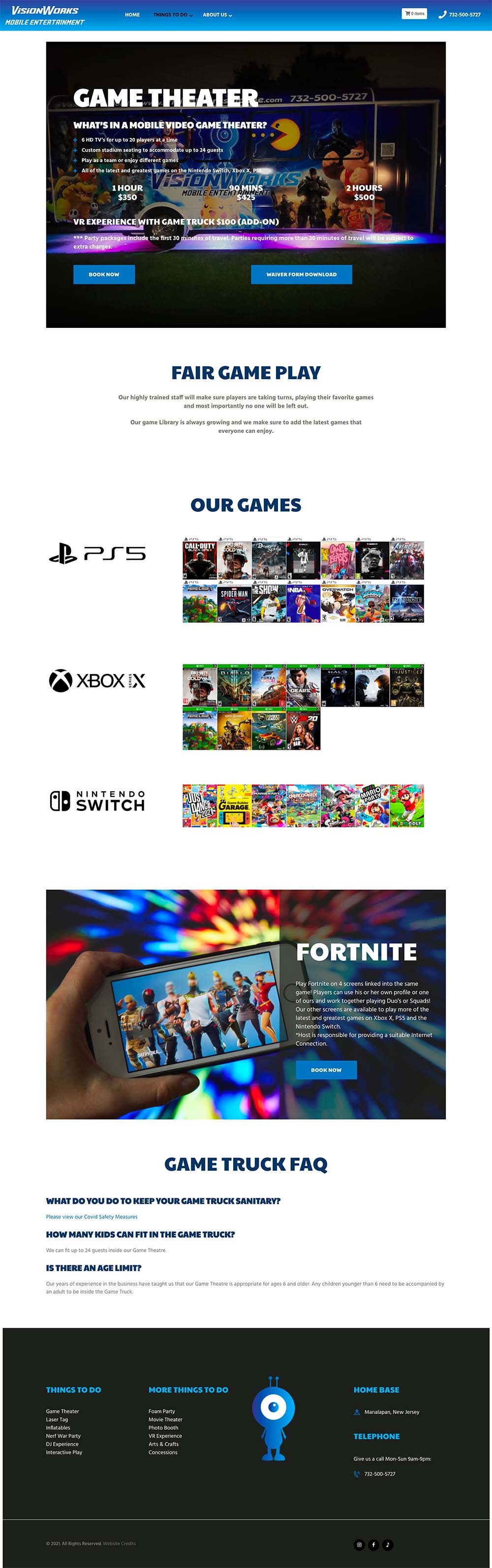 Entertainment Web Design | Event Company Branding